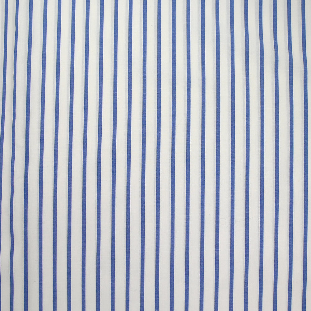 Striped cotton Lola Blue White background – Les Coupons de Saint-Pierre