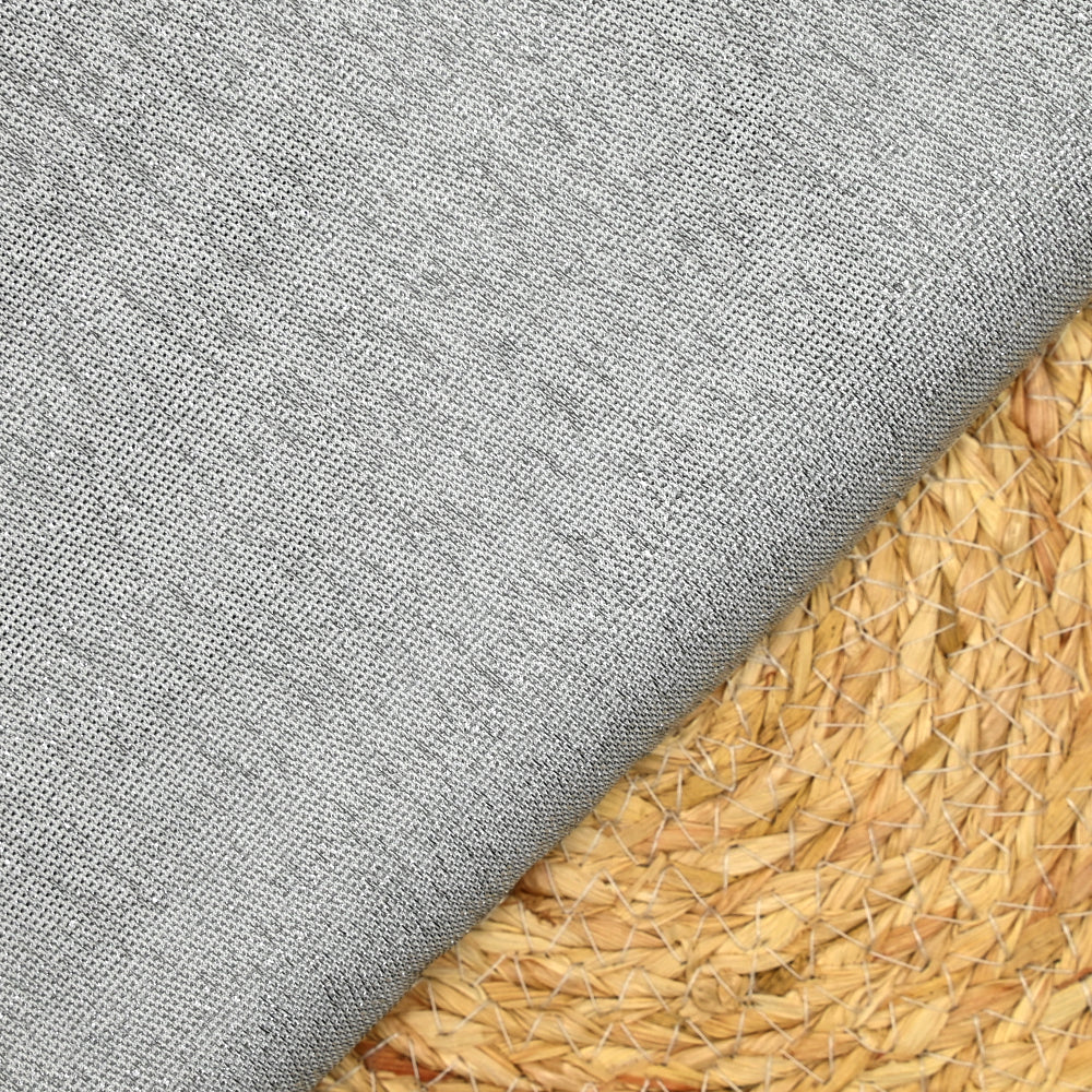 Jersey de polyester irisé gris chiné – Les Coupons de Saint-Pierre