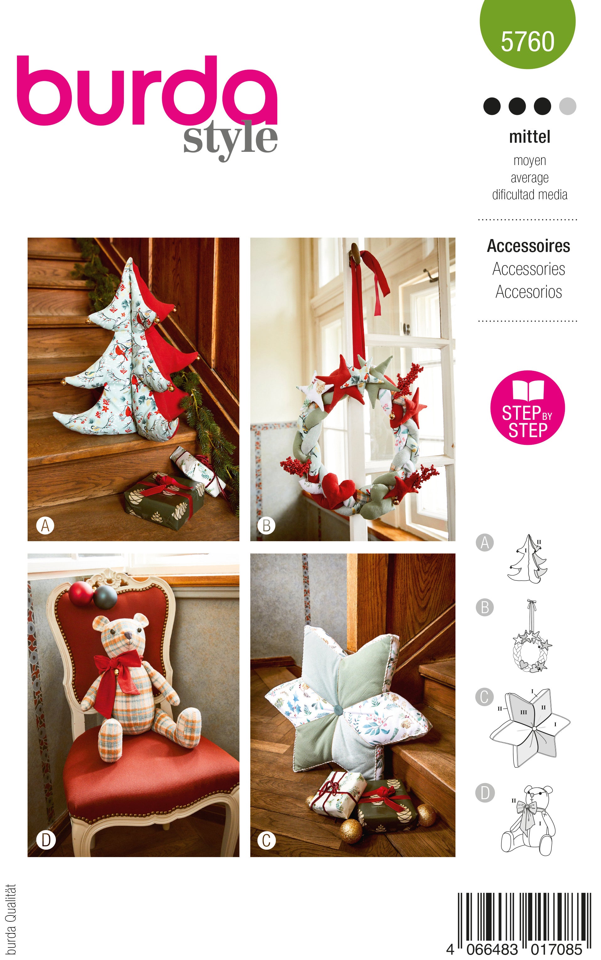 Burda boss n ° 5760: Christmas accessories – Les Coupons de Saint-Pierre
