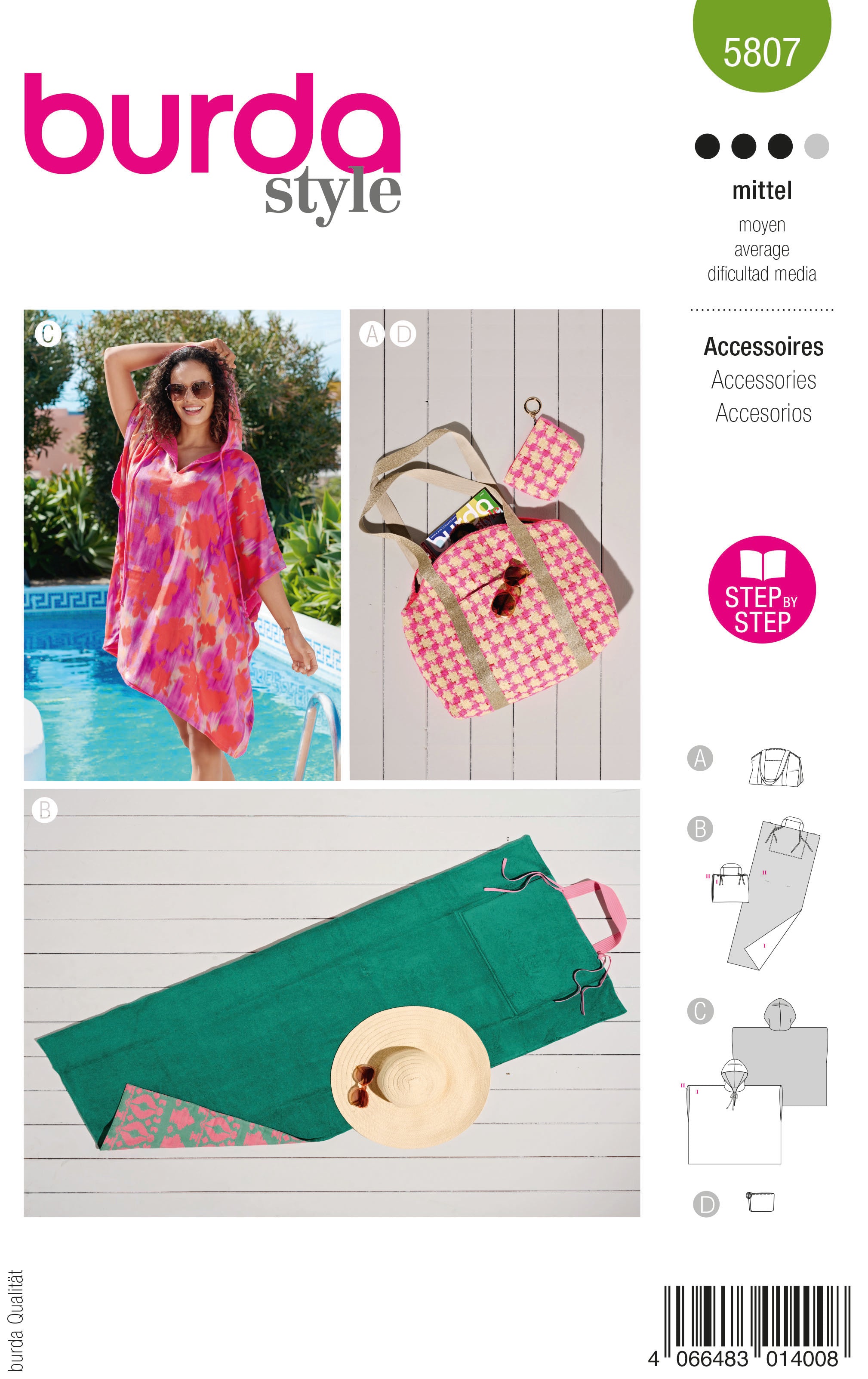 Patron Burda n°5807 : Accessoires – Les Coupons de Saint-Pierre