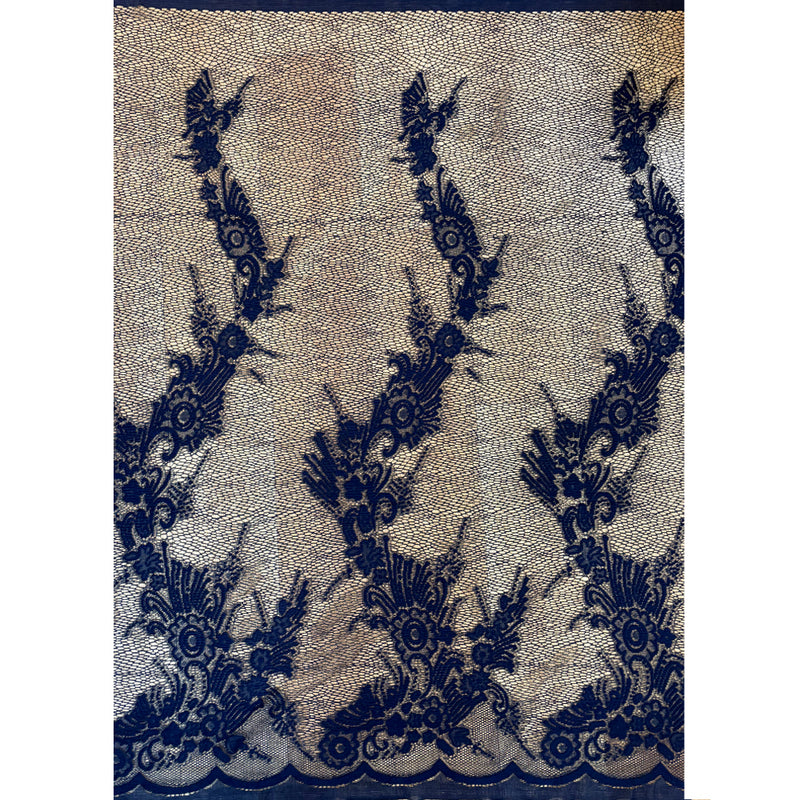 Dentelle polyester Martina en relief bleu marine – Les Coupons de Saint ...