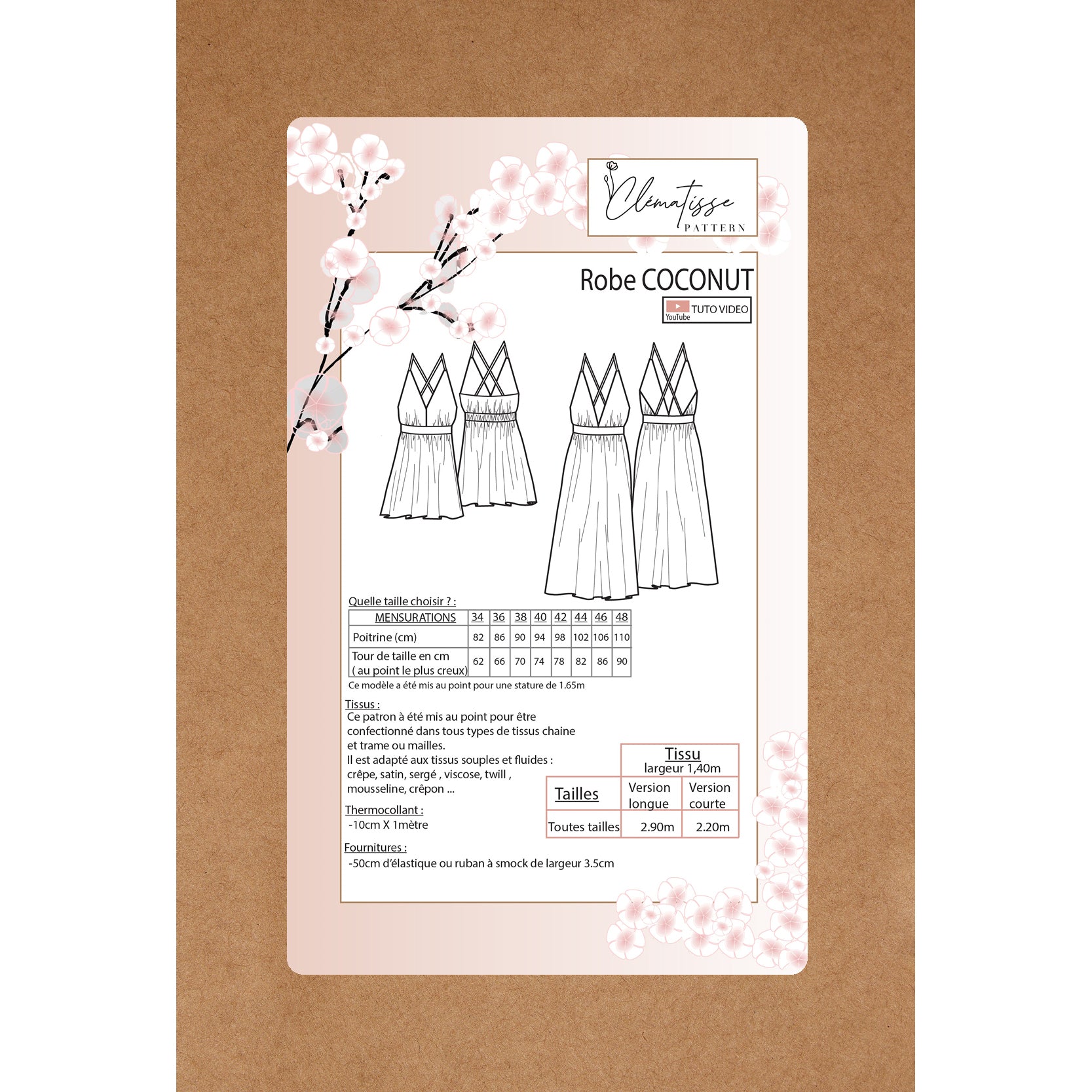 Patron de couture Robe COCONUT – Les Coupons de Saint-Pierre