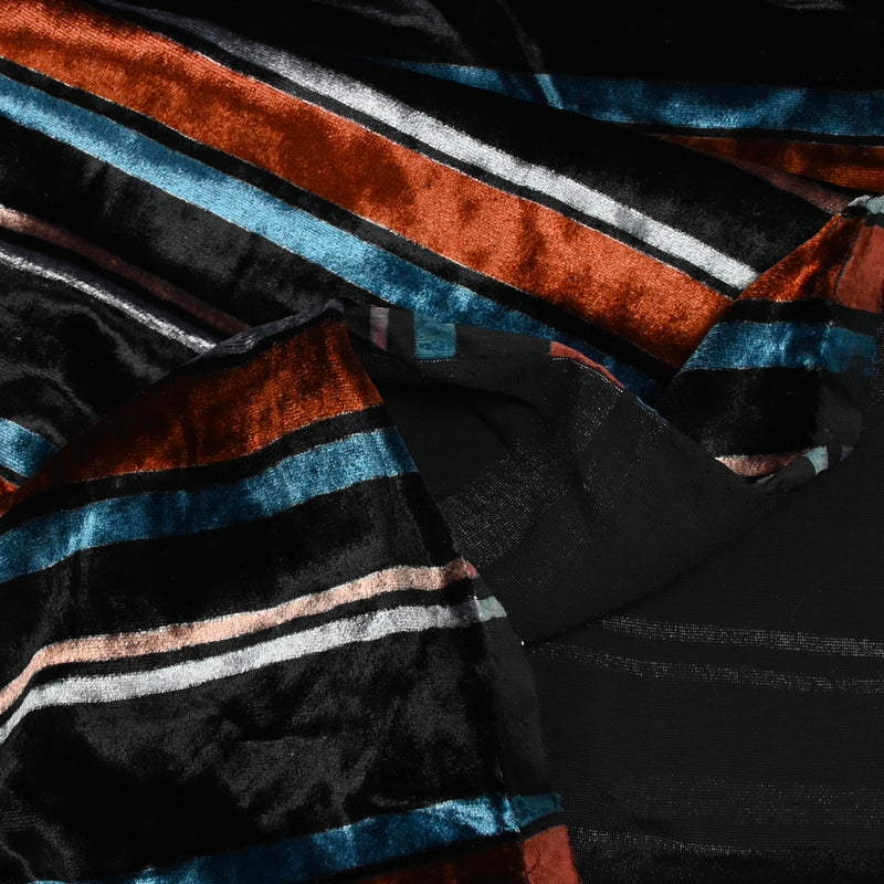 Black striped velvet breakdown – Les Coupons de Saint-Pierre