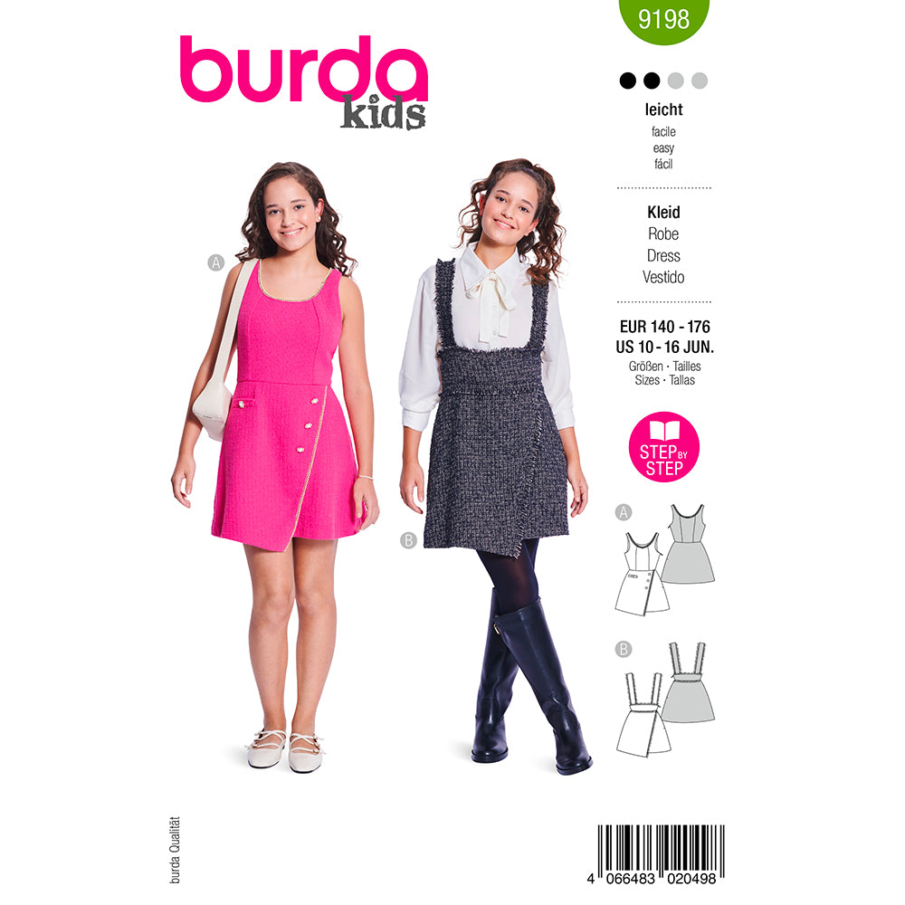 Patron Burda kids n°9198 : Robe – Les Coupons de Saint-Pierre