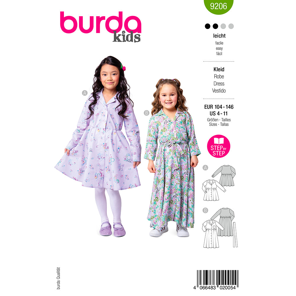 Patron Burda kids n°9206 : Robe – Les Coupons de Saint-Pierre