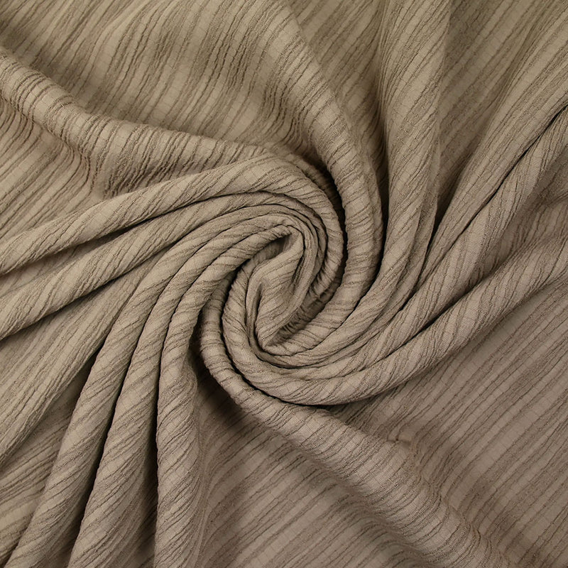 Polyviscose texturée effet smock taupe – Les Coupons de Saint-Pierre