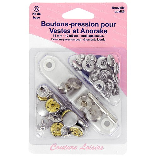 Boutons pression pour veste et anoraks - Argent – Les Coupons de Saint ...