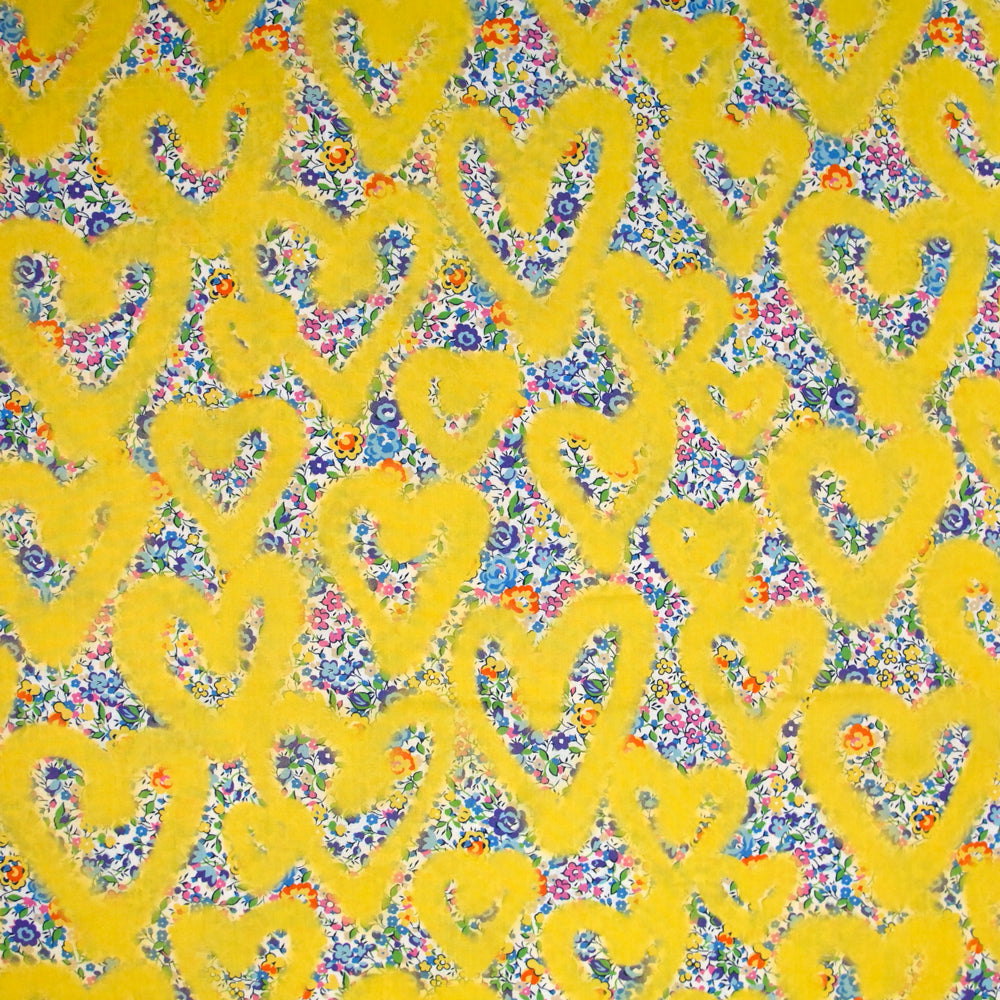 Coton liberty ® Leontyne Love Emma and Georgina jaune au mètre – Les ...