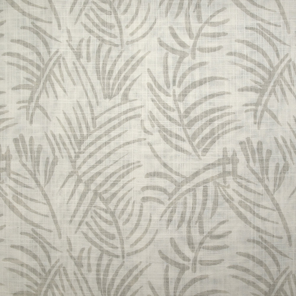Woven cotton Linen Print Linen Foliage Gray Background White broken ...