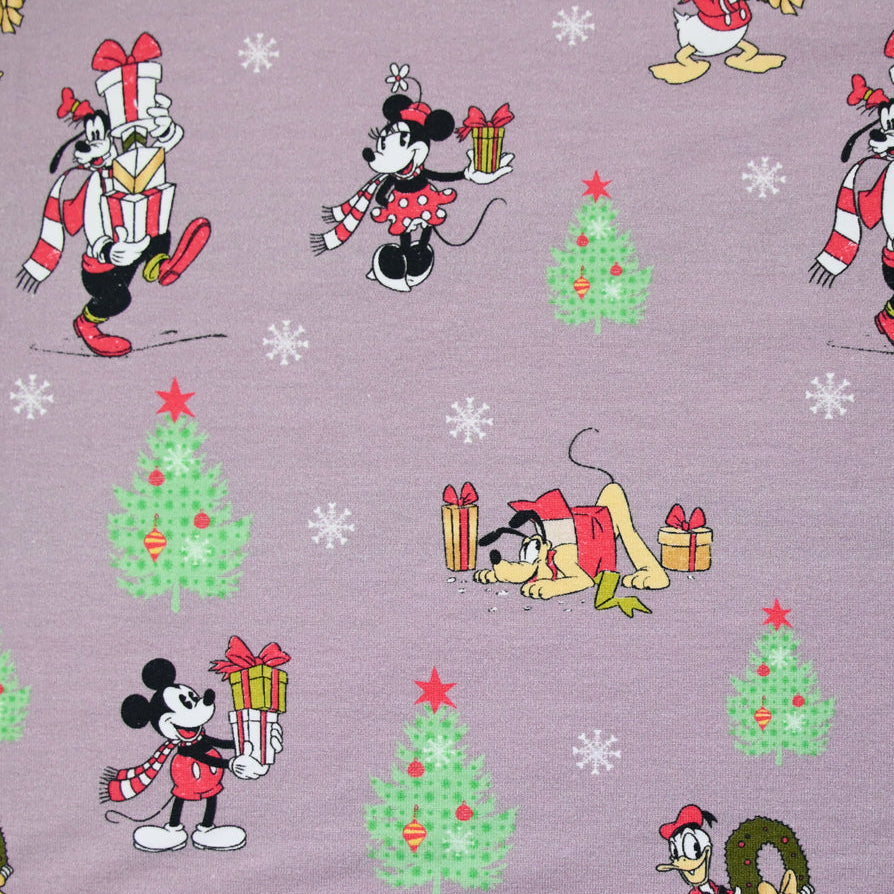 Jersey French terry Mickey fête Noël au mètre – Les Coupons de Saint-Pierre
