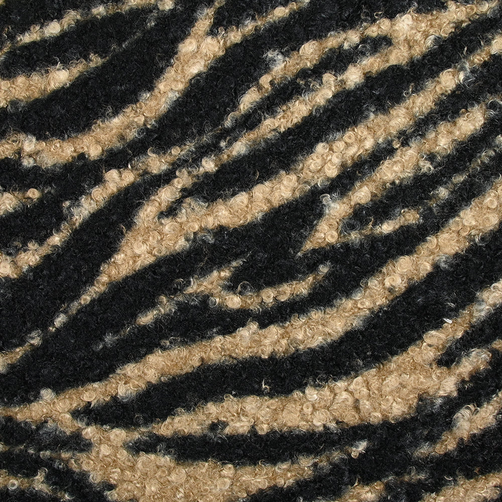 Lainage bouclette tigre beige et noir – Les Coupons de Saint-Pierre