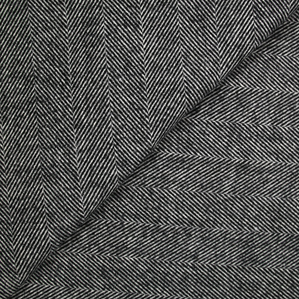 Laine mélangée chevron gris et noir – Les Coupons de Saint-Pierre
