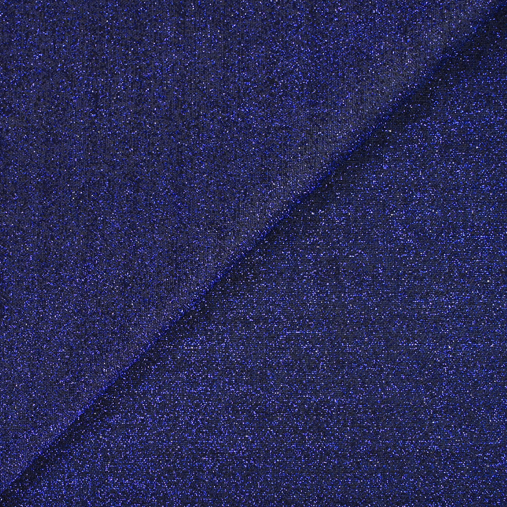 Maille fine Lurex Marjorie fond bleu roi – Les Coupons de Saint-Pierre