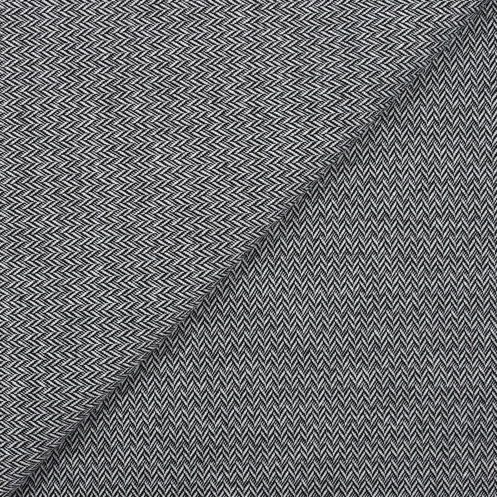 Polyester mesh Black and white chevrons – Les Coupons de Saint-Pierre