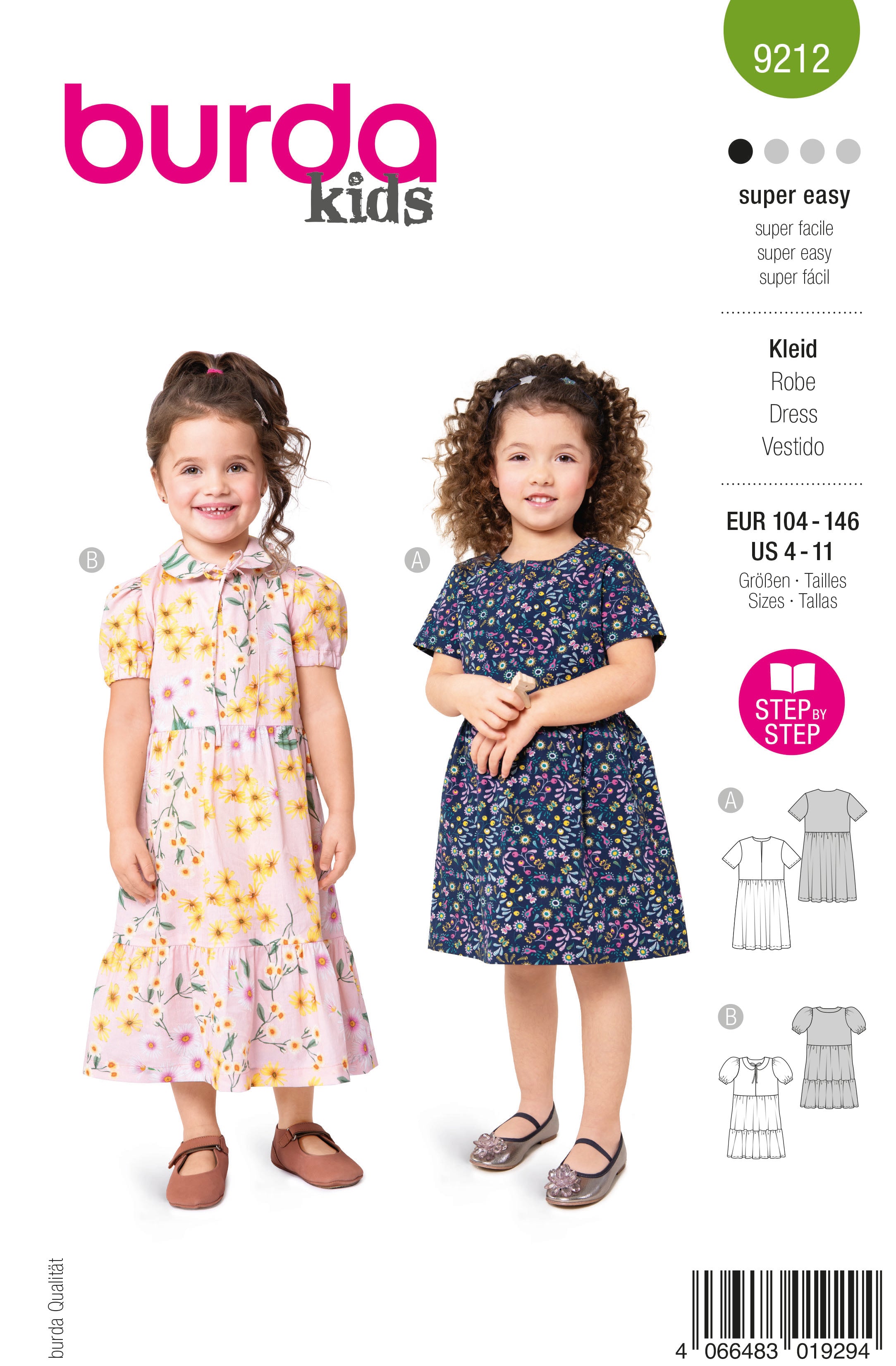Patron Burda kids n°9212 : Robe – Les Coupons de Saint-Pierre