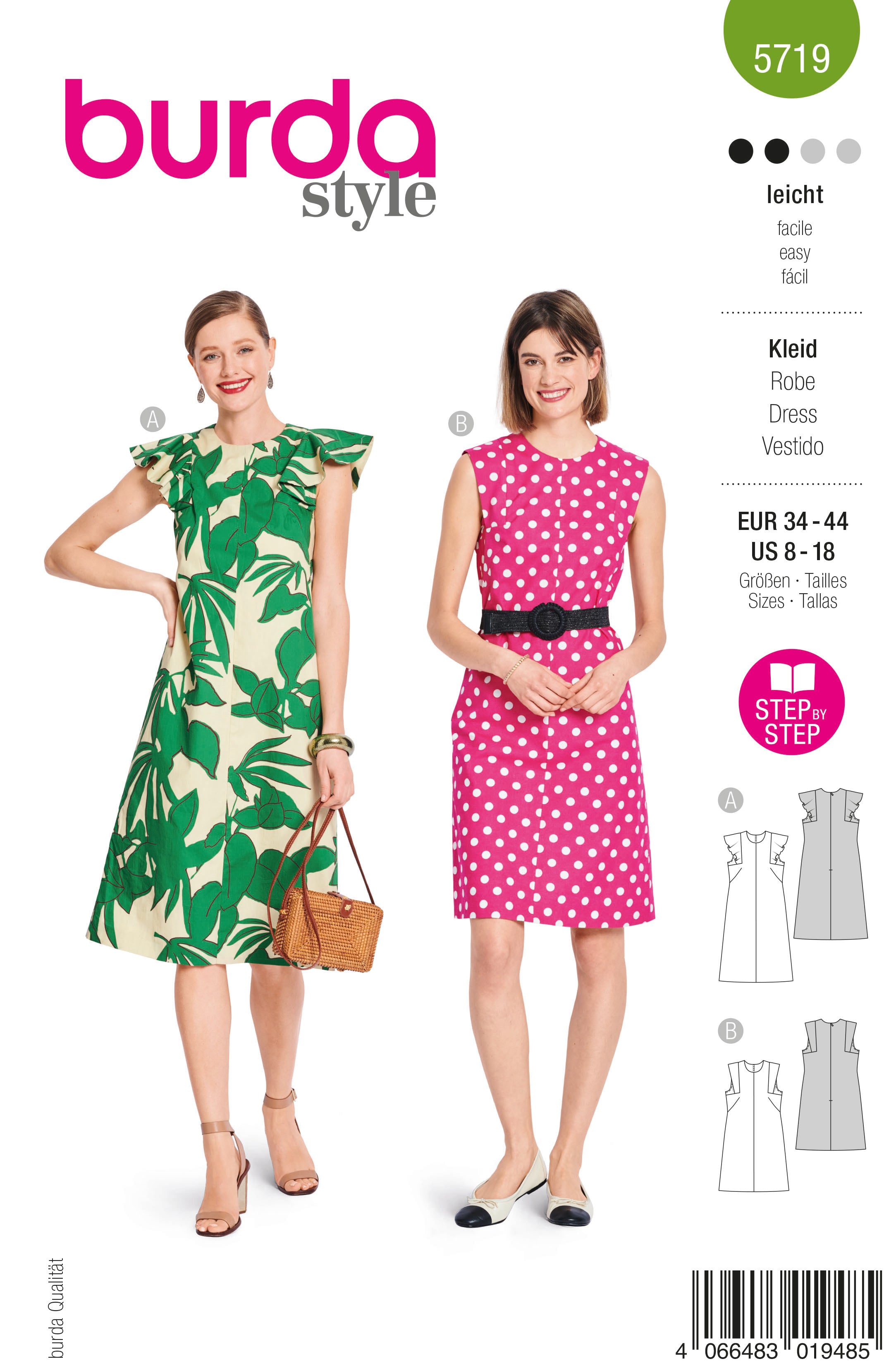 Patron Burda n°5719 : Robe – Les Coupons de Saint-Pierre
