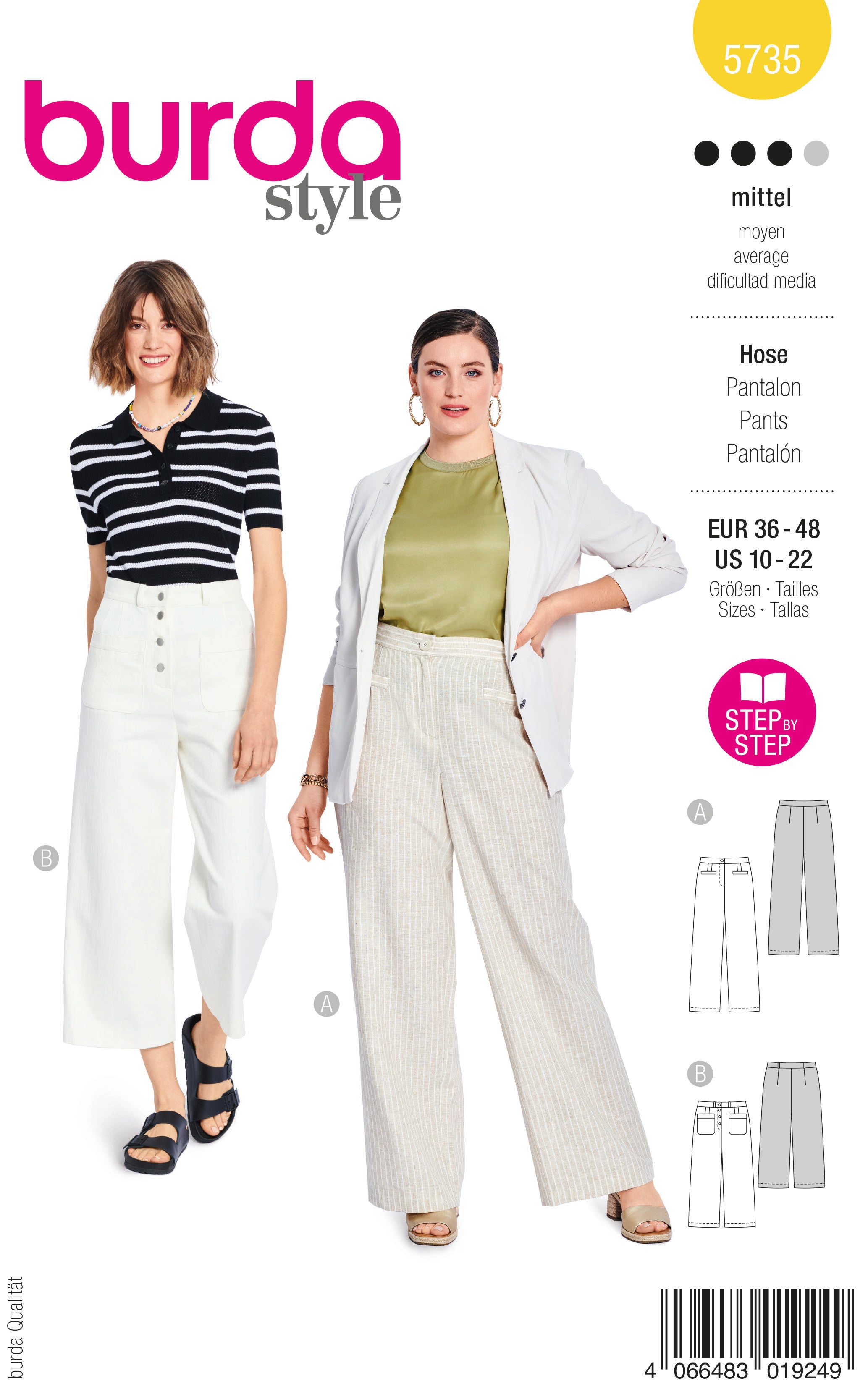 Burda boss n ° 5735: pants – Les Coupons de Saint-Pierre