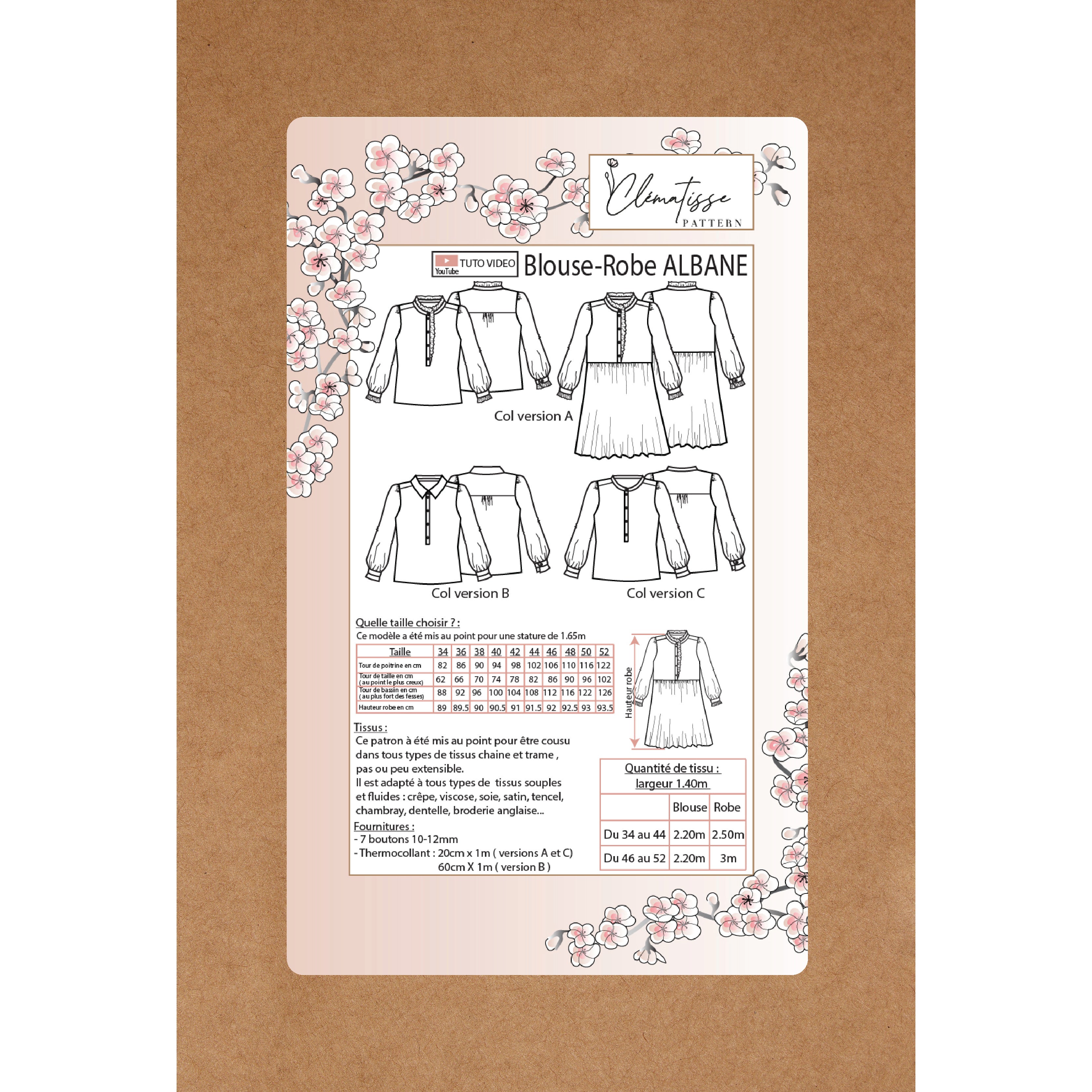 Patron de couture robe ALBANE – Les Coupons de Saint-Pierre