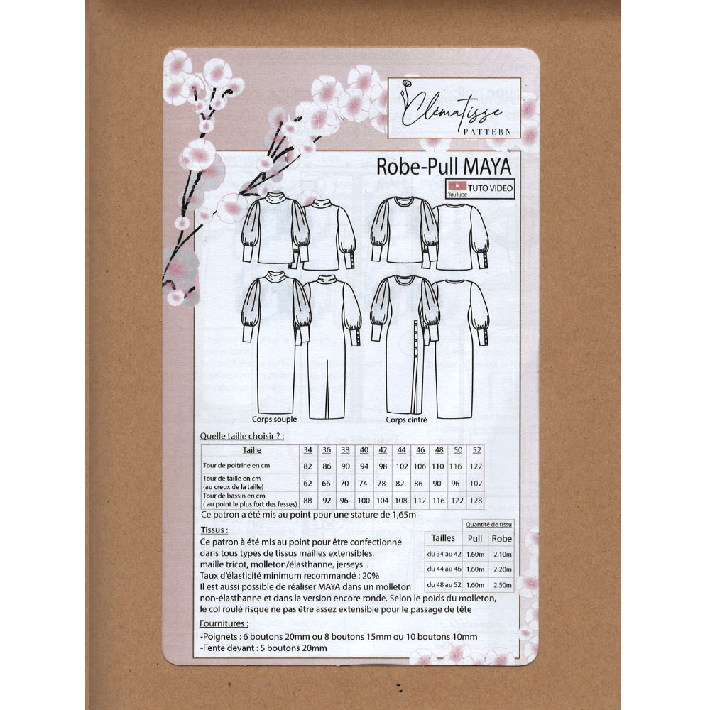 Patron de couture Robe-Pull MAYA – Les Coupons de Saint-Pierre