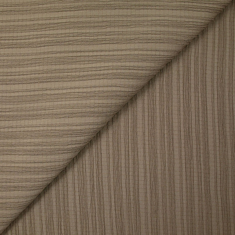 Polyviscose texturée effet smock taupe – Les Coupons de Saint-Pierre
