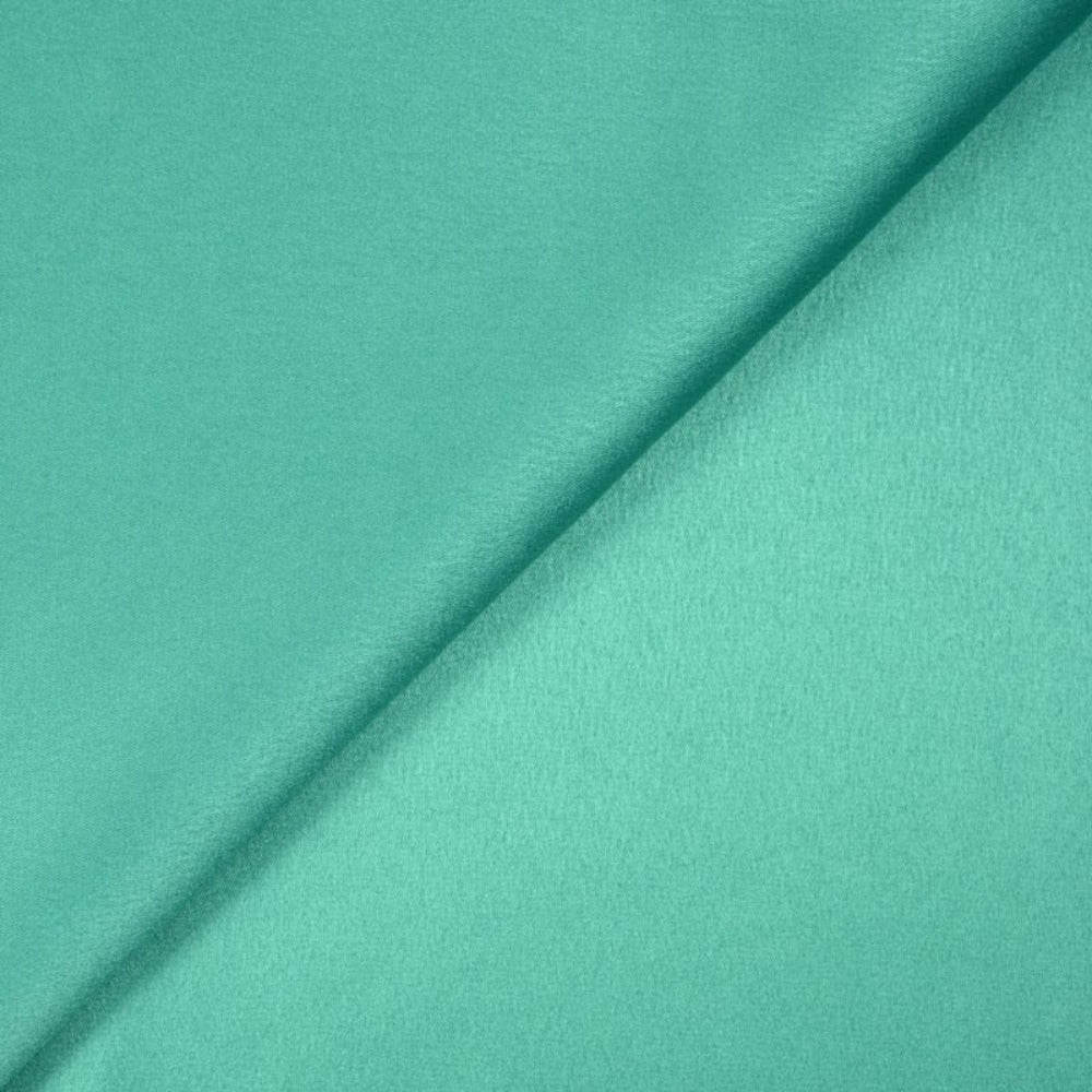 Crêpe satin polyester turquoise – Les Coupons de Saint-Pierre