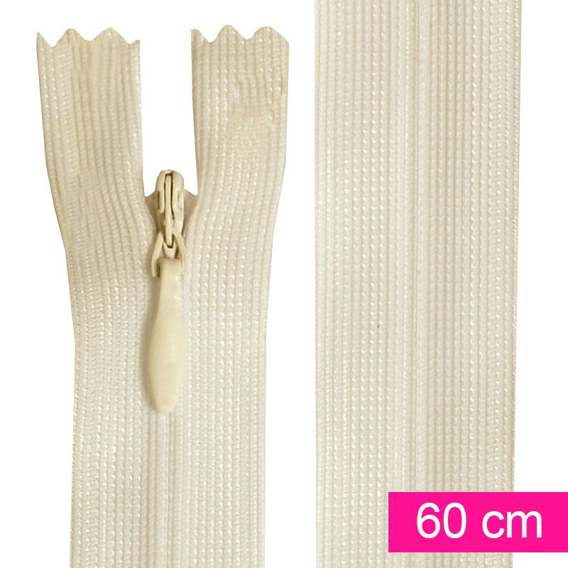 Invisible closure of 60 cm ecru – Les Coupons de Saint-Pierre