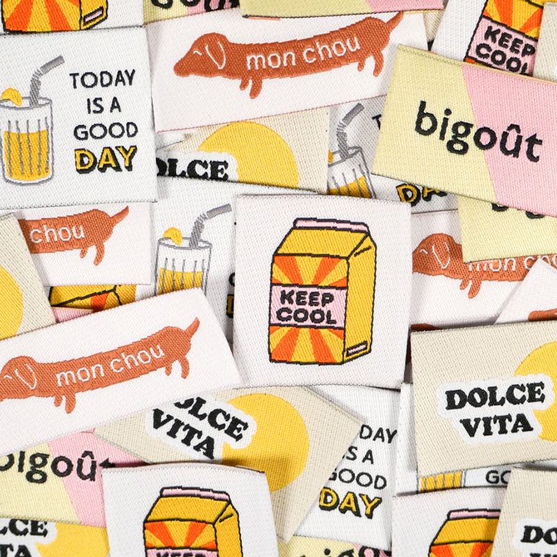 Woven labels Assortment "Funny" x 5 – Les Coupons de Saint-Pierre